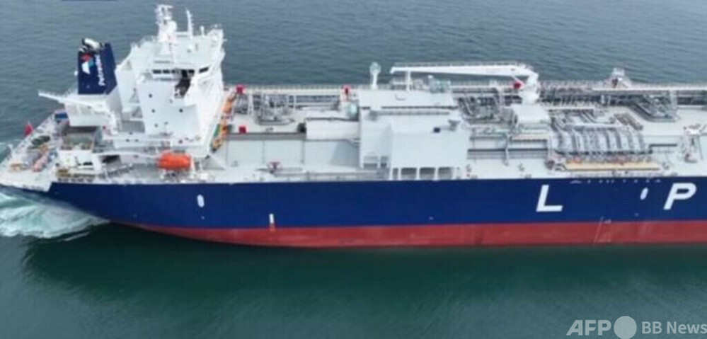 世界初の9万3000立方メートルLNG船が引き渡し 写真1枚 国際ニュース：AFPBB News