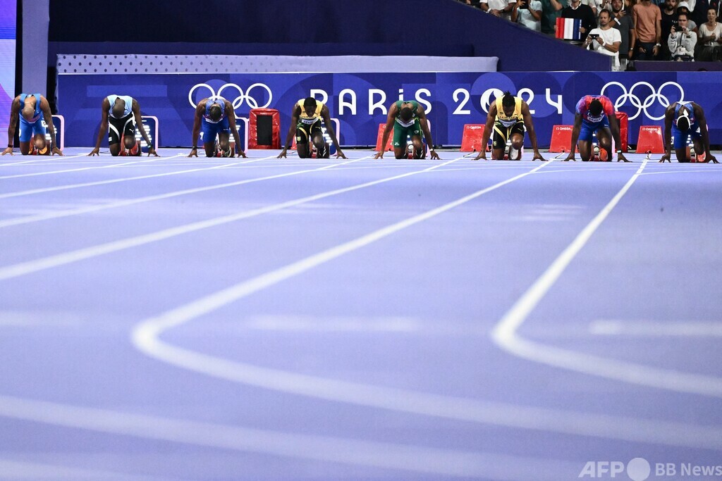 侵入未遂で男子100m決勝のスタート遅延 パリ五輪組織委 写真1枚 国際ニュース：AFPBB News