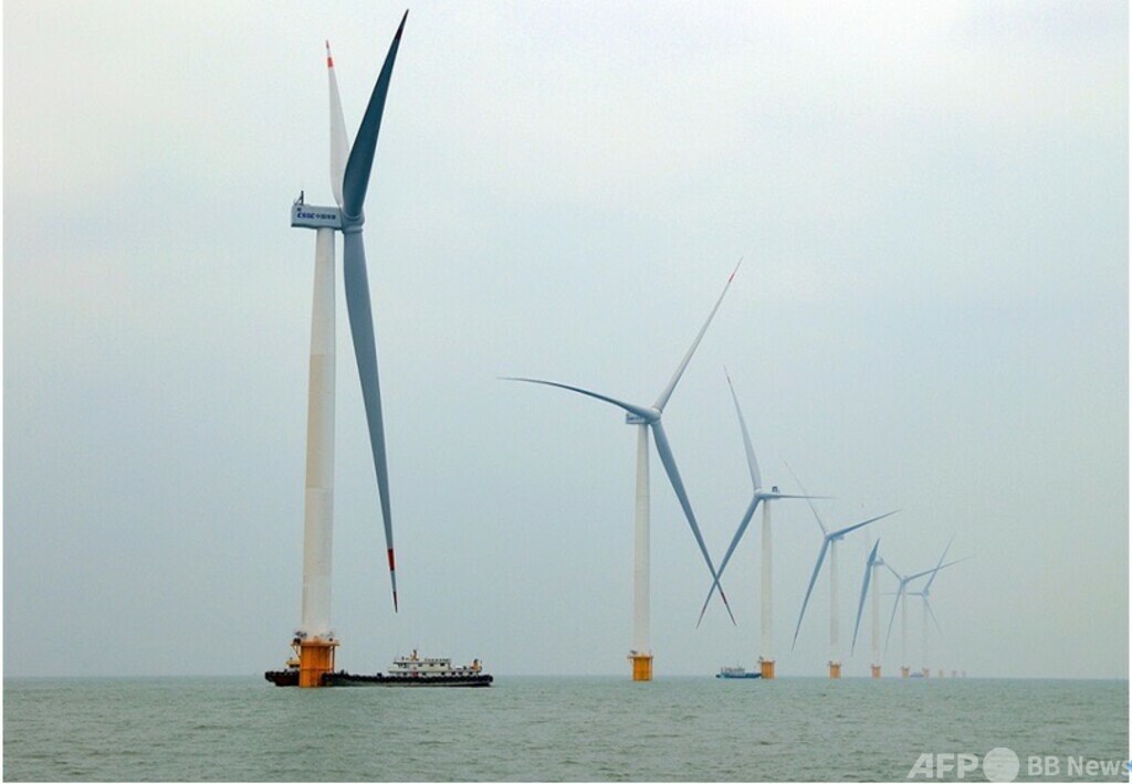 中国で広がる洋上風力発電 「国内初」「世界最大級」技術が続々 写真1枚 国際ニュース：AFPBB News