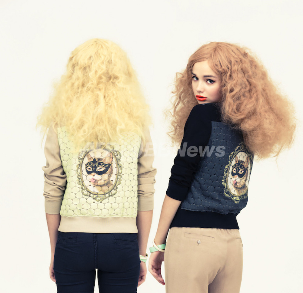 手書きの猫プリントがかわいい「TWOIN」13年春夏コレクション 写真33枚 国際ニュース：AFPBB News