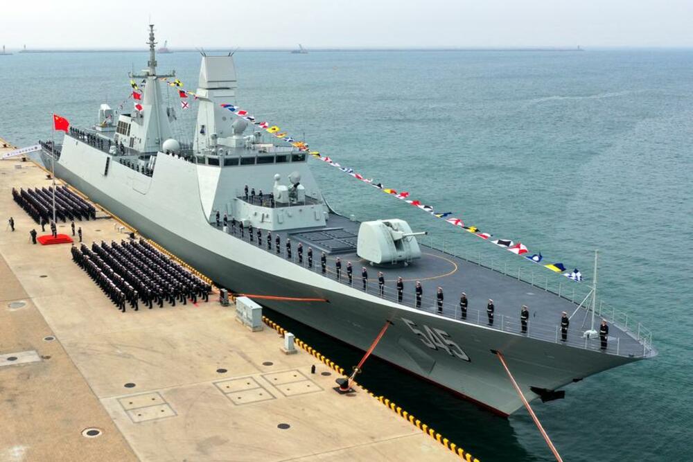 中国海軍の次世代護衛艦「054B型」就役 山東省青島市 写真3枚 国際ニュース：AFPBB News