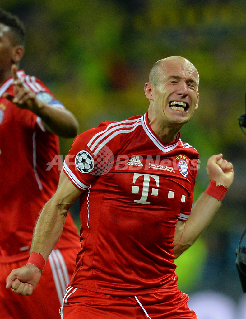 決勝点のロッベン、負の連鎖を断ち切り欧州CL初制覇 写真6枚 国際ニュース：AFPBB News