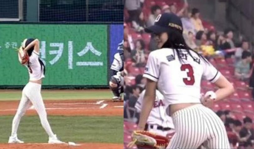 ドジャースの試合に韓国女優が“レギンス始球式”…「野球の女神」vs「露出、恥ずかしかった」の賛否 写真枚 国際ニュース：AFPBB News