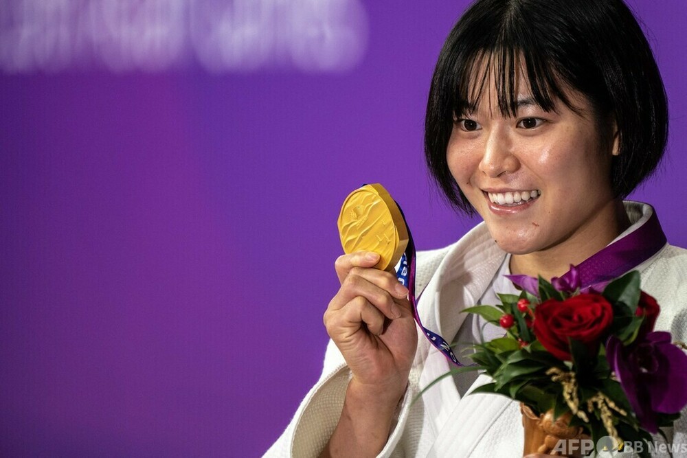 田中志歩と高市未来が柔道で金 アジア大会 写真6枚 国際ニュース：AFPBB News