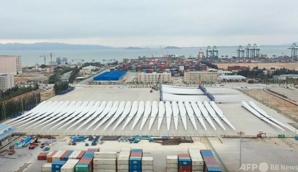 中国、世界最長の量産風力発電ブレードを初めて欧州に輸出 写真1枚 国際ニュース：AFPBB News