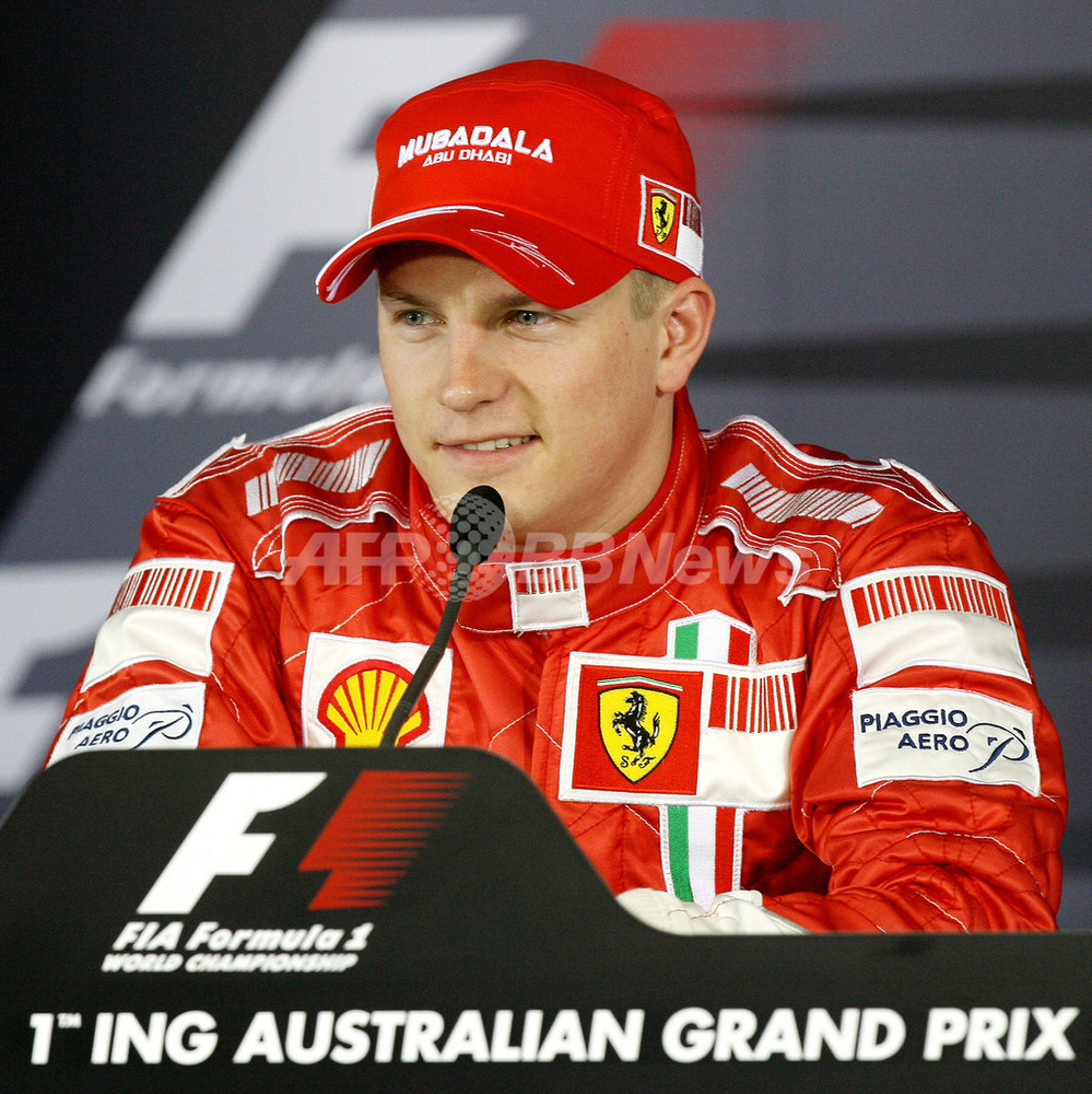 ＜07 F1・第1戦 オーストラリアGP＞予選終了後の会見に臨むライコネン - オーストラリア 写真6枚 国際ニュース：AFPBB News