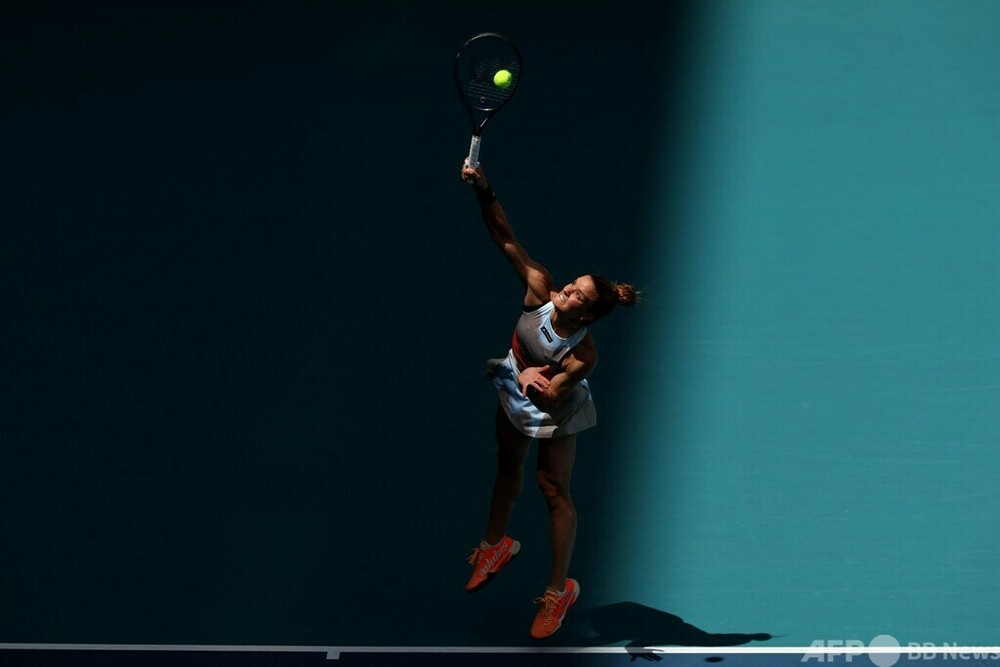 ジャバーとサッカリ敗退 サバレンカは3回戦へ マイアミOP 写真2枚 国際ニュース：AFPBB News