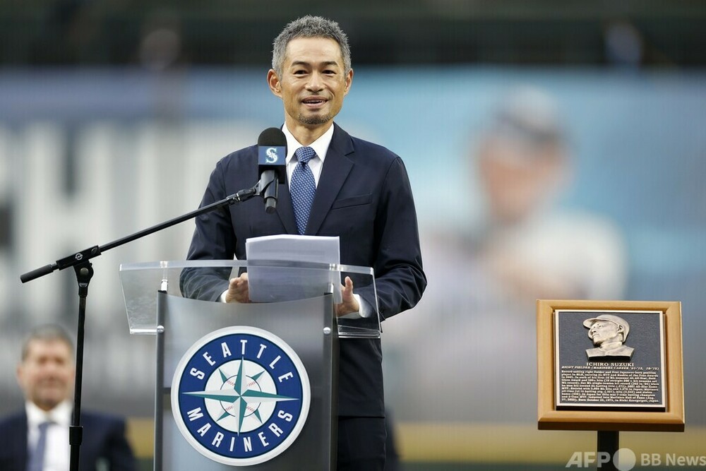 イチロー氏がマリナーズ殿堂入り 本拠地で式典開催 写真16枚 国際ニュース：AFPBB News
