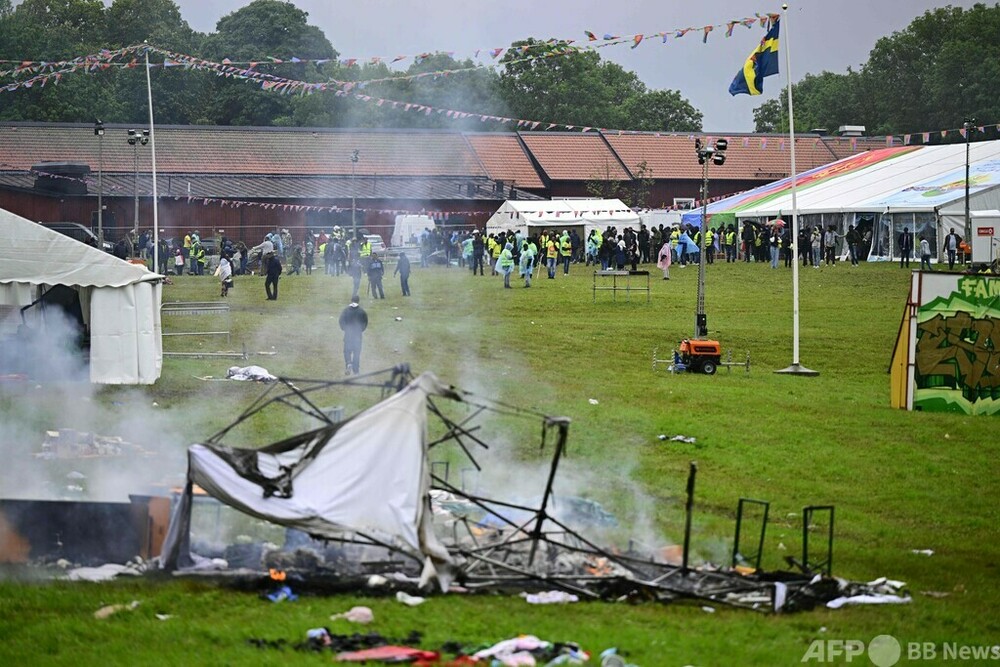 エリトリア政府支持派の祭りで衝突、52人負傷 スウェーデン首都 写真4枚 国際ニュース：AFPBB News