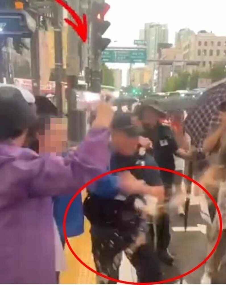 ソウルの反中デモにコーヒーをぶちまけた韓国女性…映像拡散・ネットで論争 写真枚 国際ニュース：AFPBB News