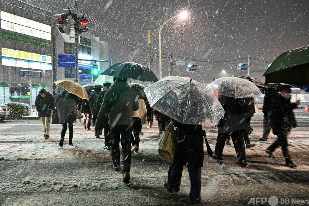 Heavy snowfall in Tokyo 写真7枚 国際ニュース：AFPBB News