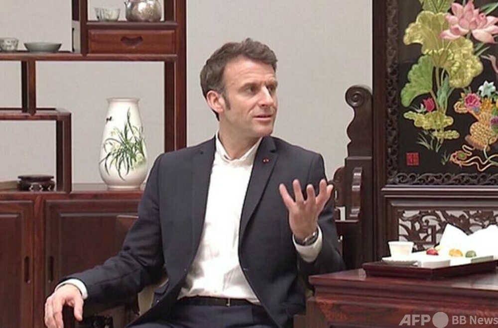 マクロン仏大統領の中国訪問に関するCGTN世論調査「建設的対話の中でウィンウィンを求める」 写真1枚 国際ニュース：AFPBB News